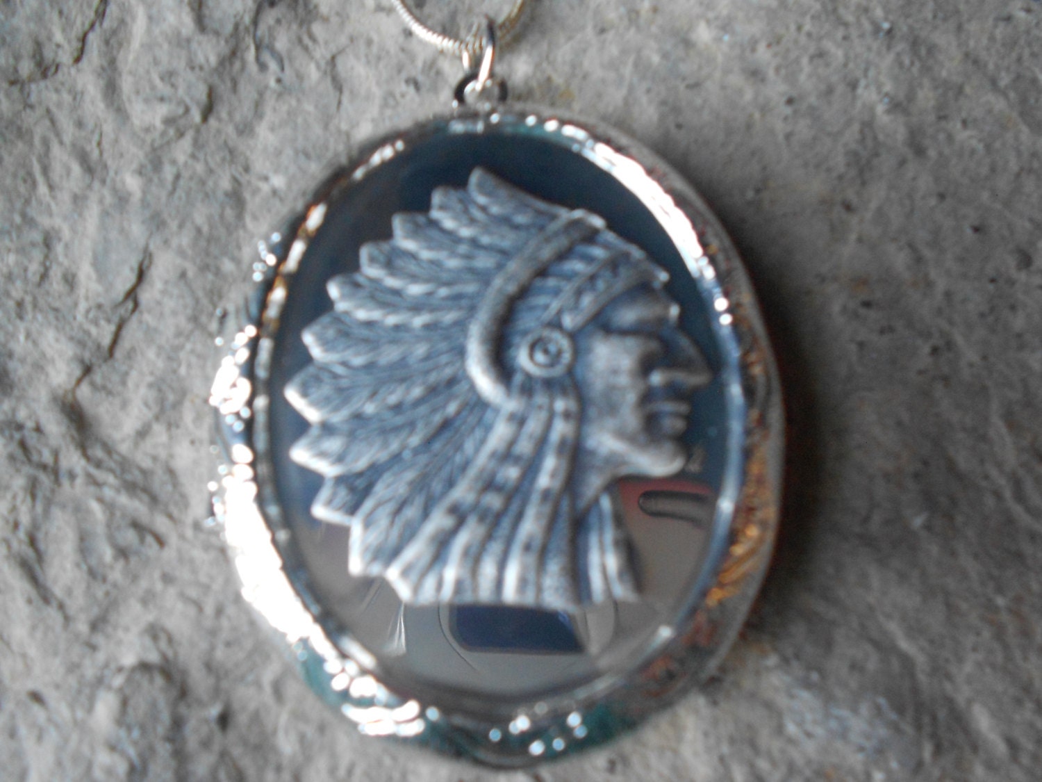 Native American Locket High Quality Indian Indian Head - Etsy