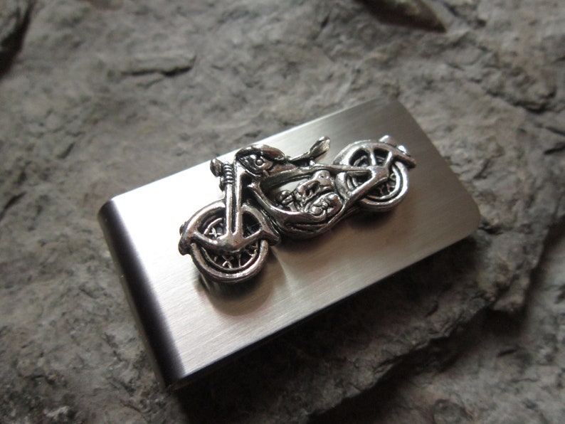 Old School Bike Motorcycle Stainless Steel Money Clip Biker - Etsy