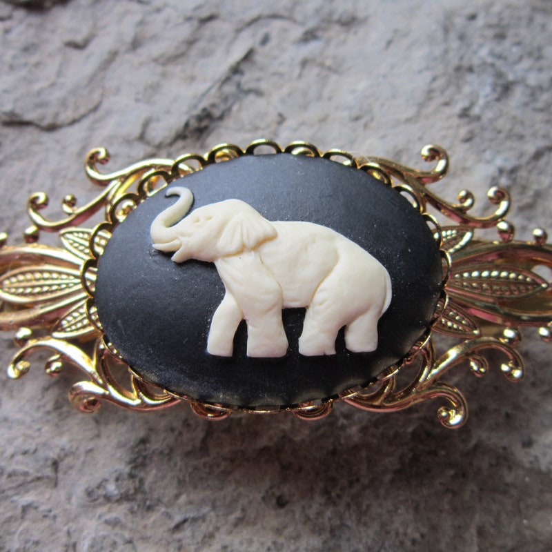 Elephant Hair Clip - Etsy