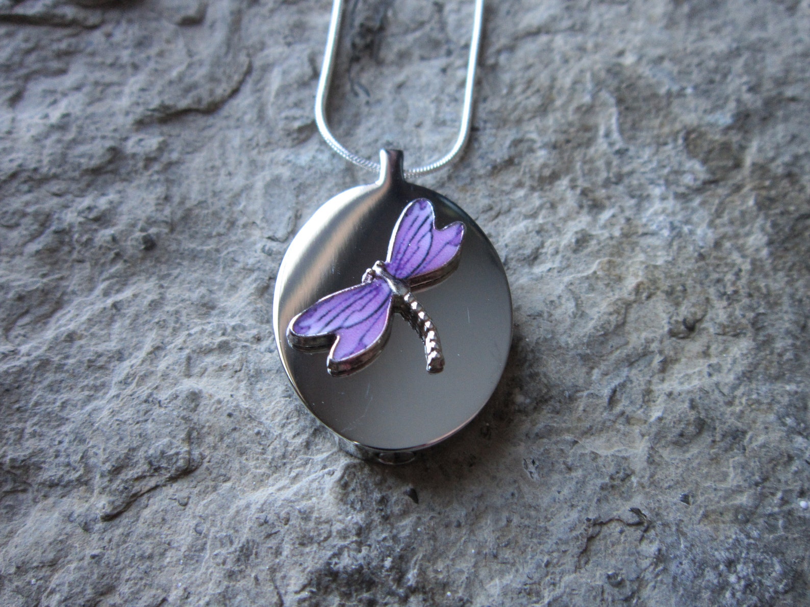 Dragonfly Stainless Steel Urn Necklace Ashes Locket of | Etsy