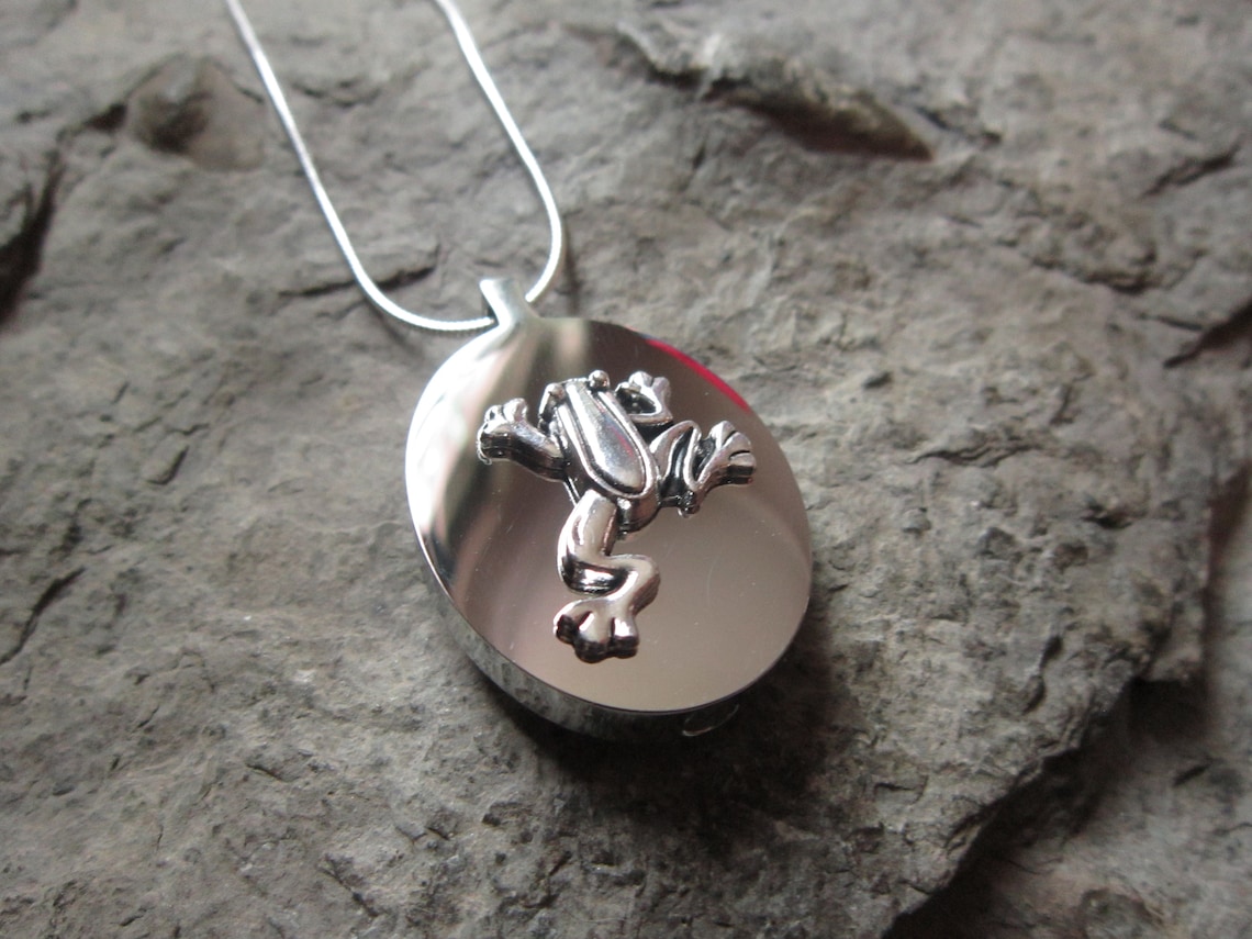 Frog Toad Stainless Steel Urn Necklace Ashes Lock of Hair | Etsy