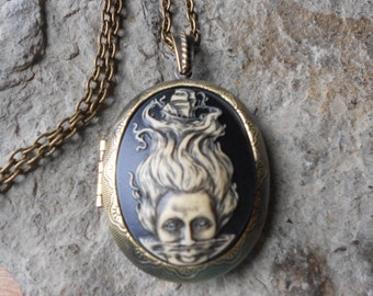 Mermaid Siren Lady of the Sea Cameo Pendant 2 - Etsy
