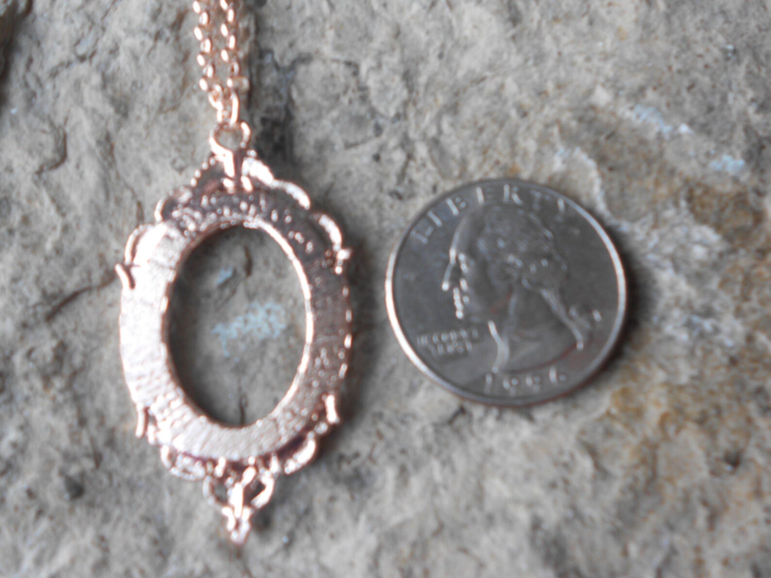 Bunny Rabbit Cameo Rose Gold Tone Copper Pendant Necklace Unique Easter ...