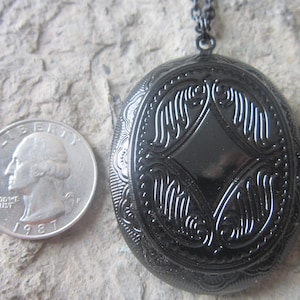 Creepy Baby Doll Hand Painted Cameo on a Black Enamel Locket - Scary ...