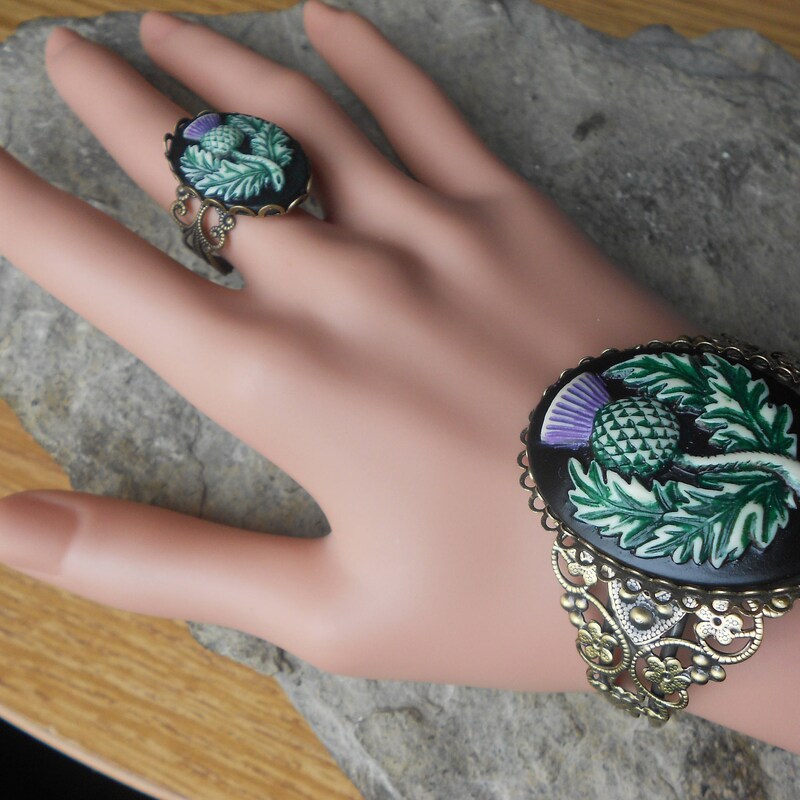 Thistle Ring - Etsy