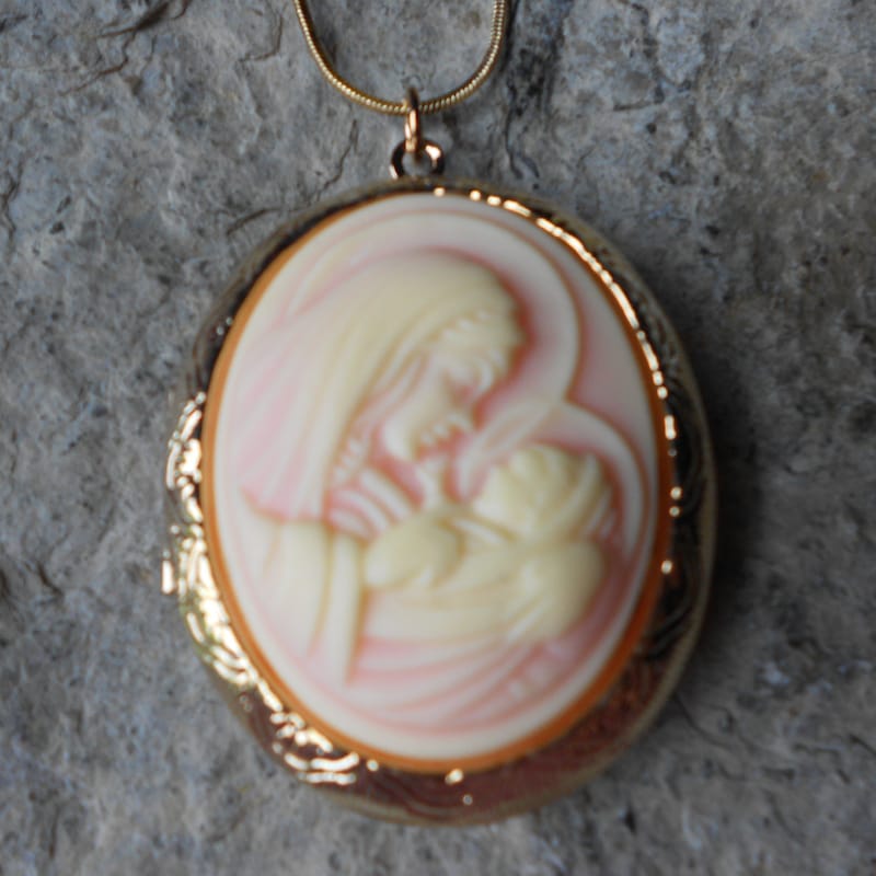 Virgin Mary Locket - Etsy