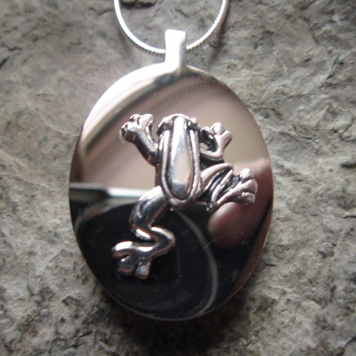 Frog Toad Stainless Steel Urn Necklace Ashes Lock of Hair | Etsy