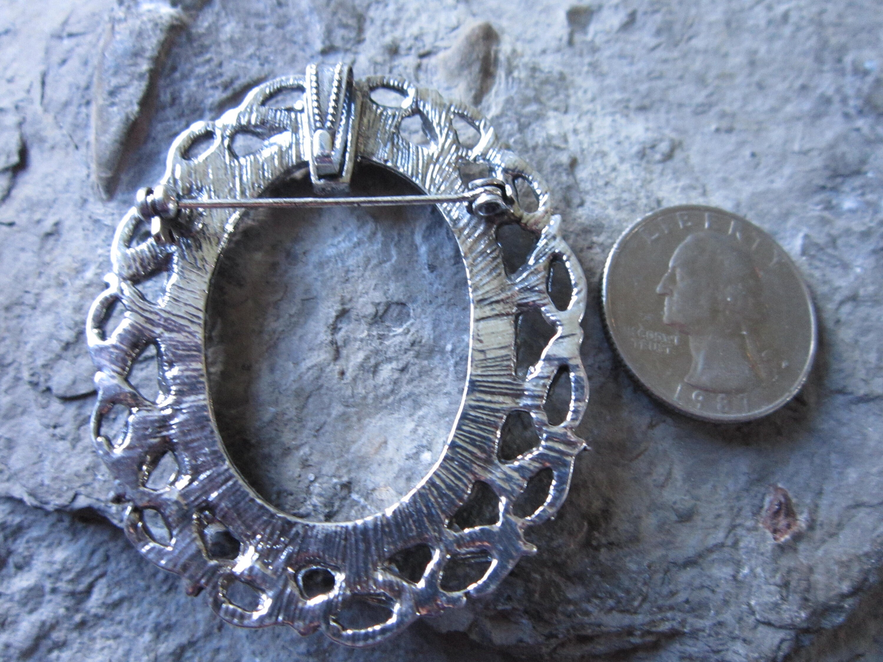 Choose Gold or Silver -2 in 1 - Virgin Mary Cameo Brooch/pin/pendant ...