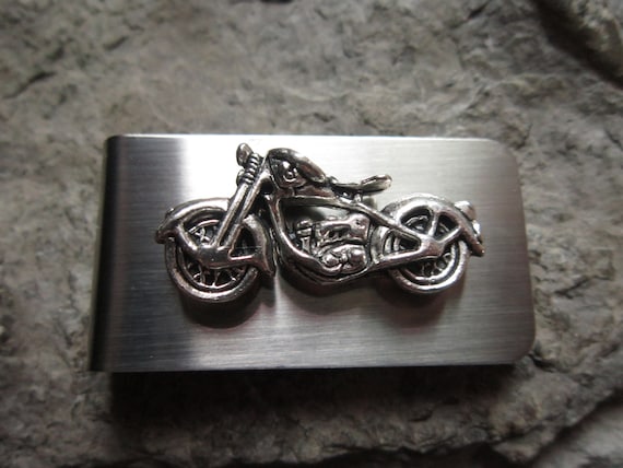 Old School Bike Motorcycle Stainless Steel Money Clip Biker - Etsy
