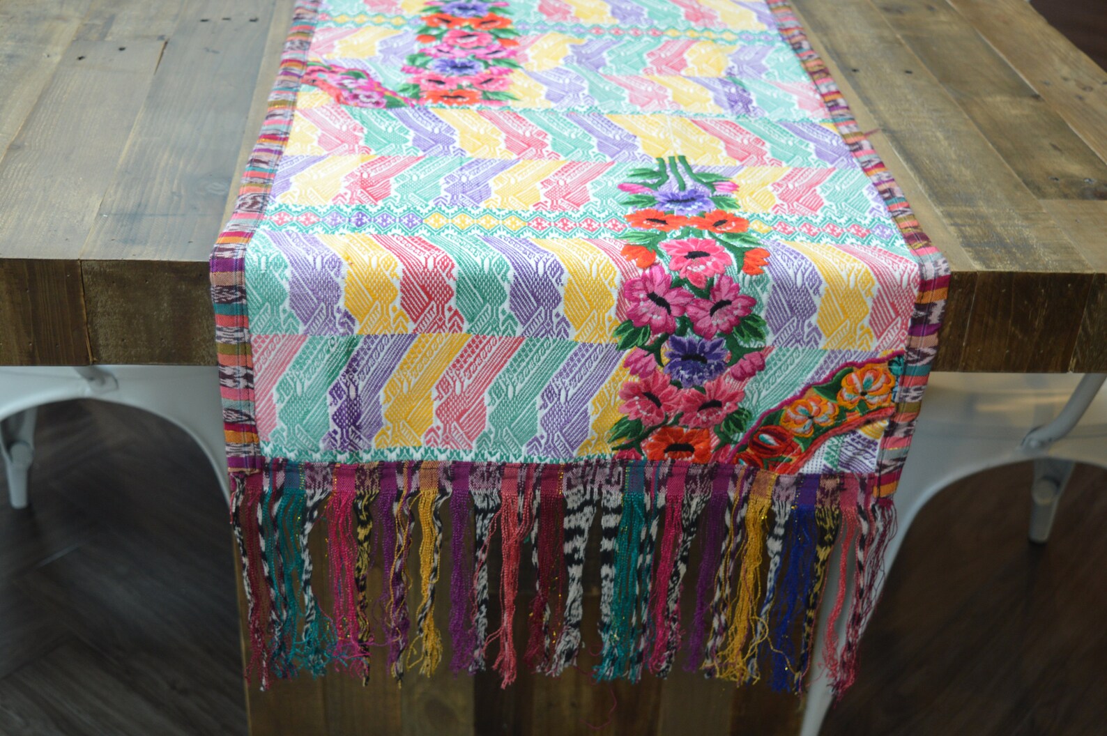 Embroidered Table Runner, Huipil Table Runner, Guatemalan Table Runners ...