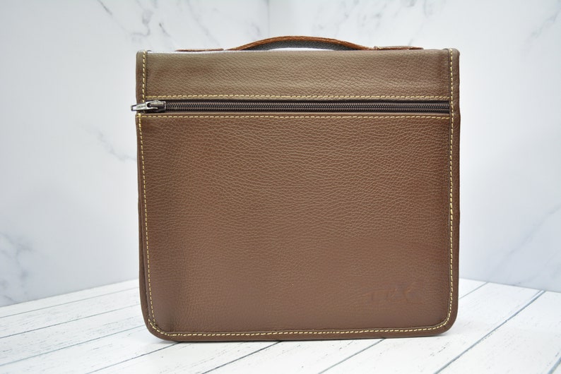 Zipper Binder for Planners, Genuine Leather Binder With Retractable ...