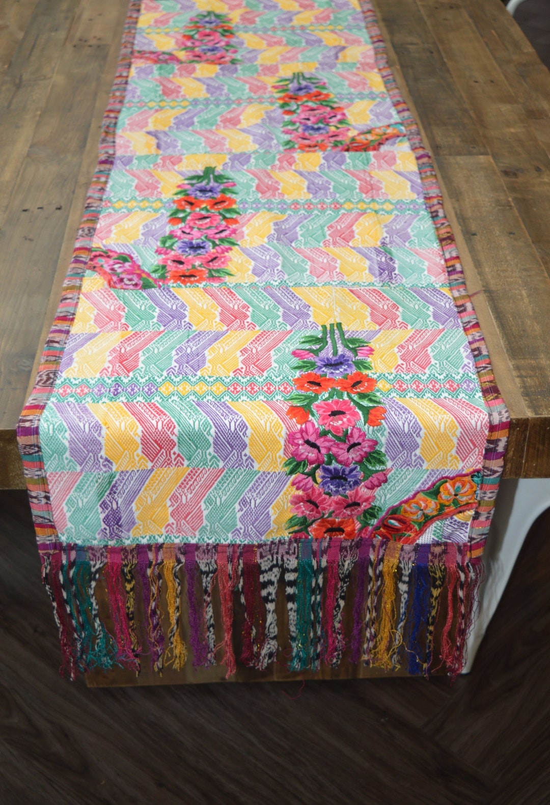 Embroidered Table Runner, Huipil Table Runner, Guatemalan Table Runners ...