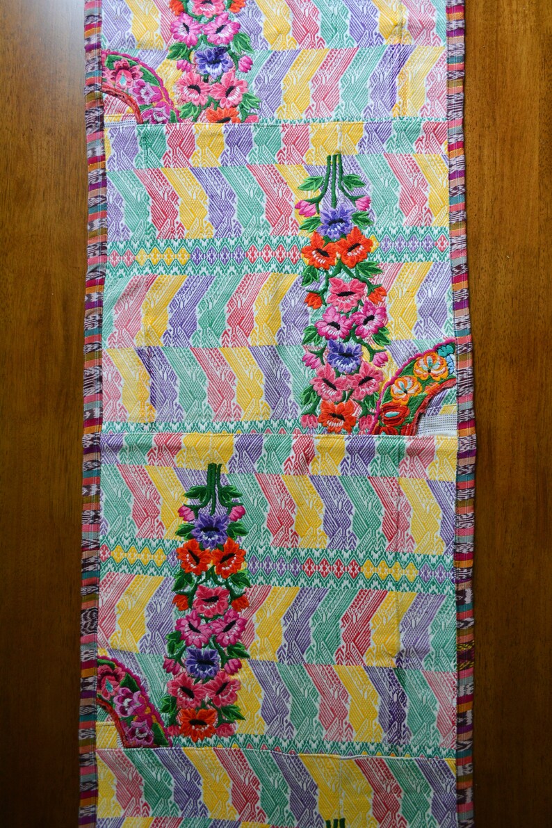 Embroidered Table Runner Huipil Table Runner Guatemalan - Etsy