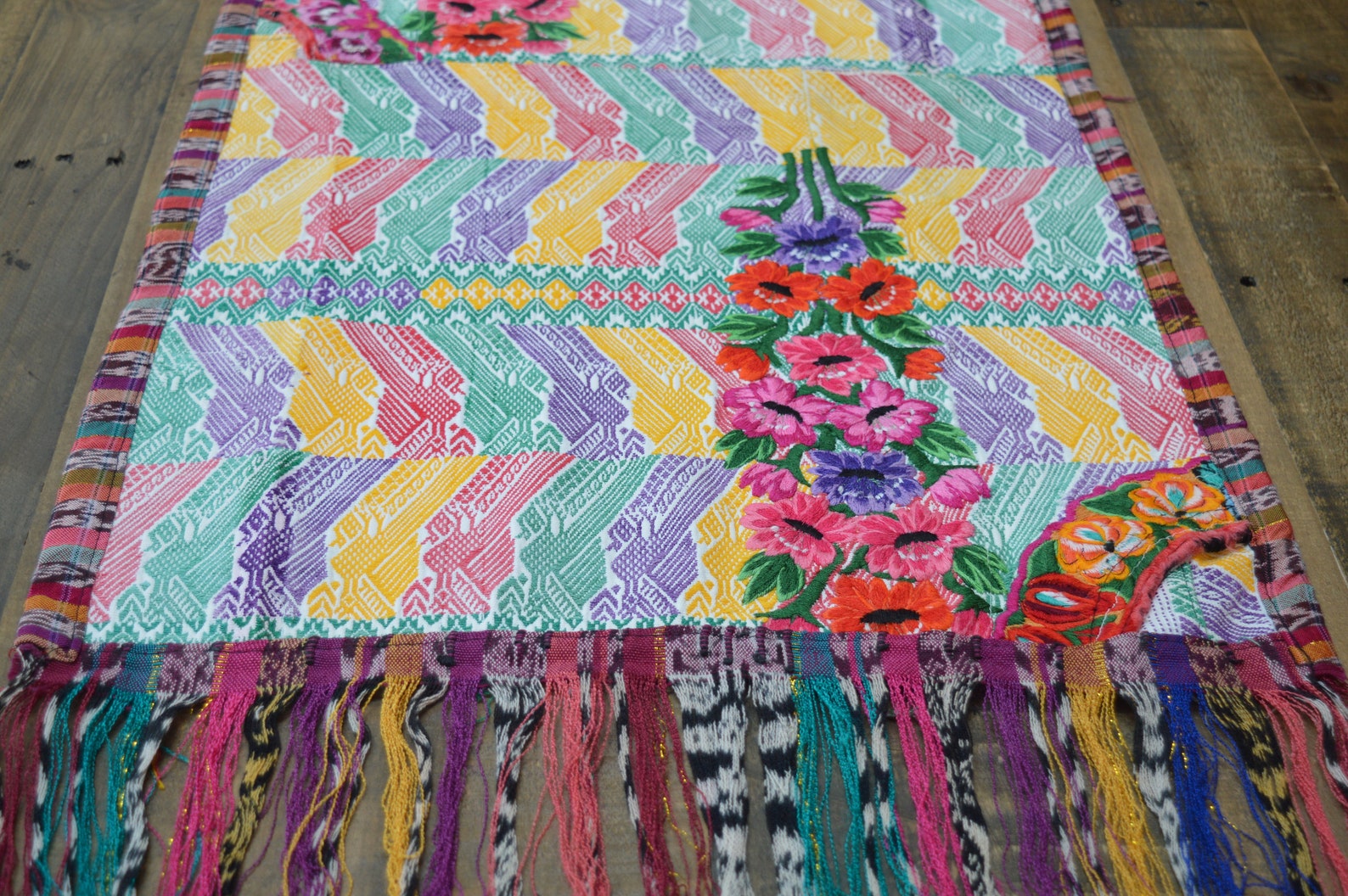 Embroidered Table Runner Huipil Table Runner Guatemalan - Etsy