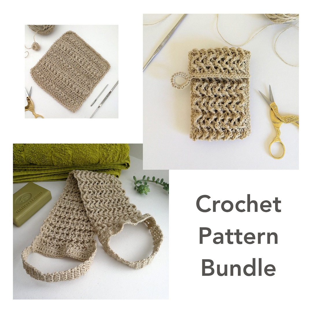 Crochet Bathroom Pattern, Spa Crochet Pattern Bundle, Soap Saver ...