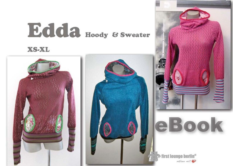 Us-Edda Hoodie eBook sewing picture instruction e-Book | Etsy