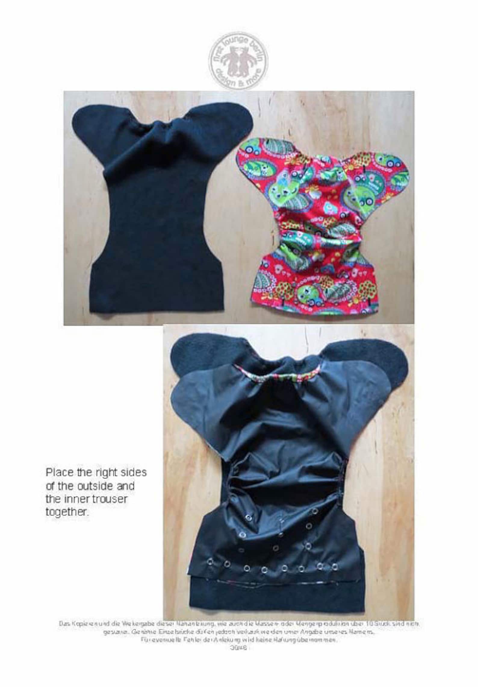 US-Pippi E-Book Pdf with patterns adjustable babys diaper | Etsy