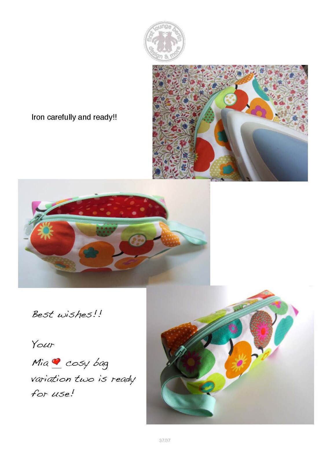 Us-mia *** Cosy Bag E-book Pdf-file Sewing Instruction Without Pattern ...
