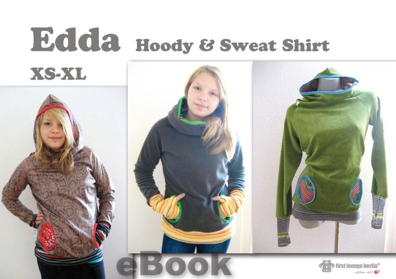 Us-Edda Hoodie eBook sewing picture instruction e-Book | Etsy