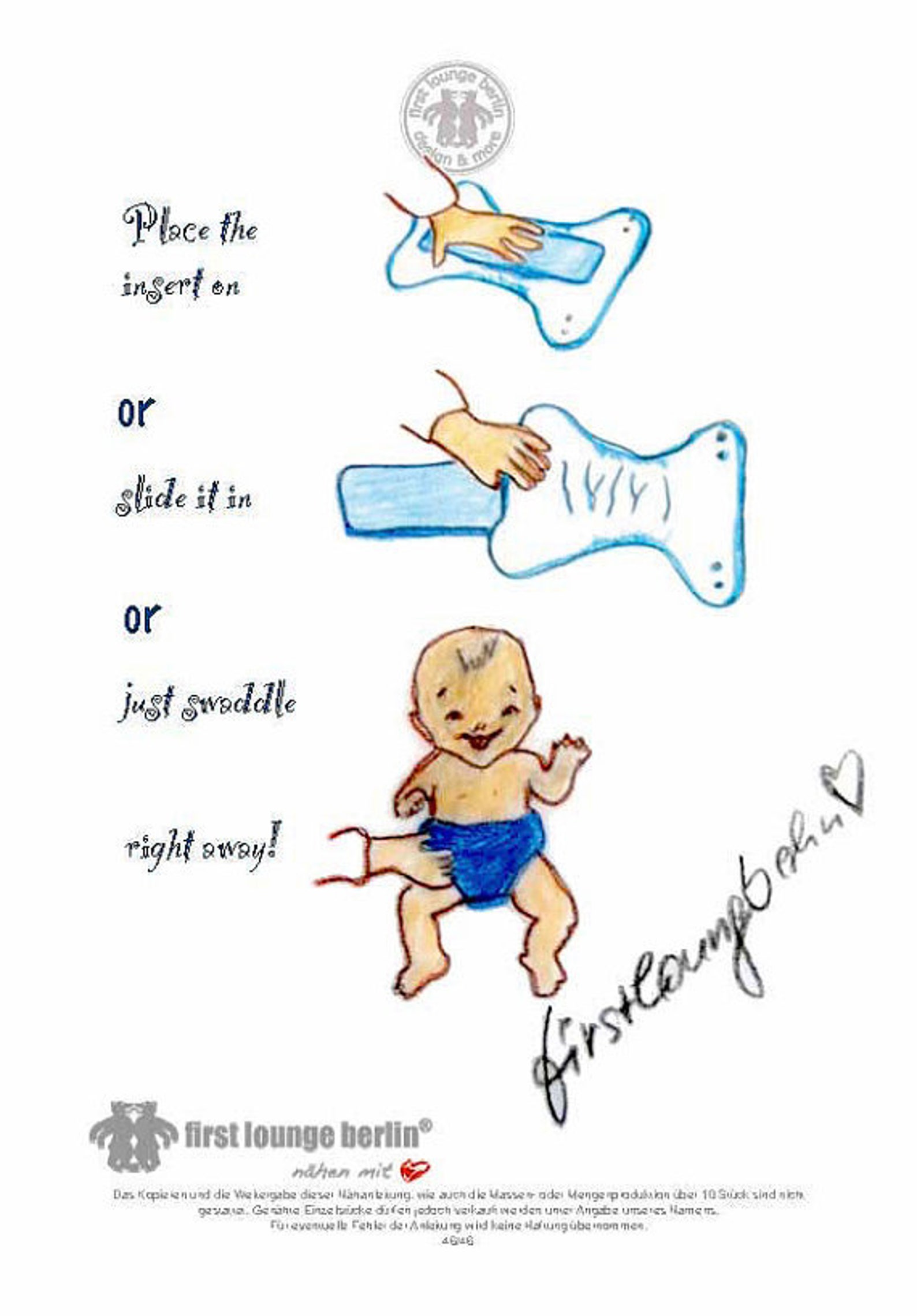 US-Pippi E-Book Pdf with patterns adjustable babys diaper | Etsy