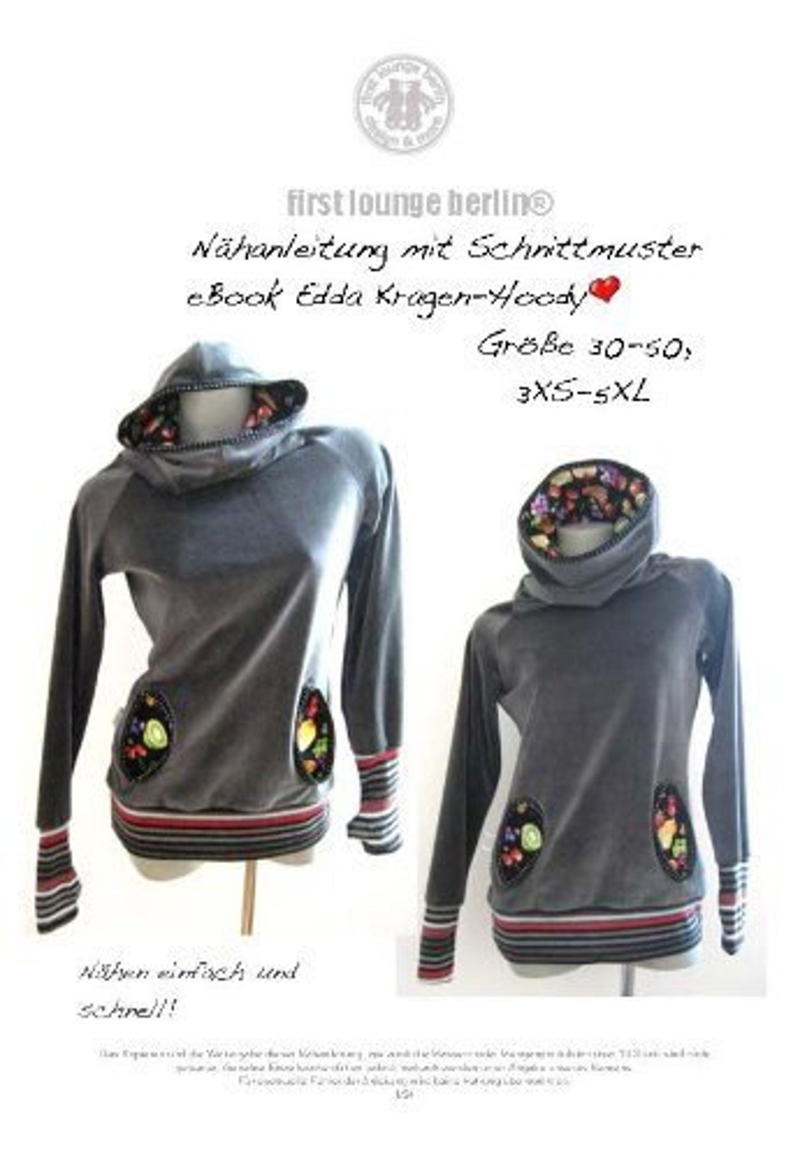 Us-edda Hoodie Ebook Sewing Picture Instruction E-book - Etsy