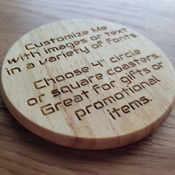 Laser Engraved Coasters - Etsy