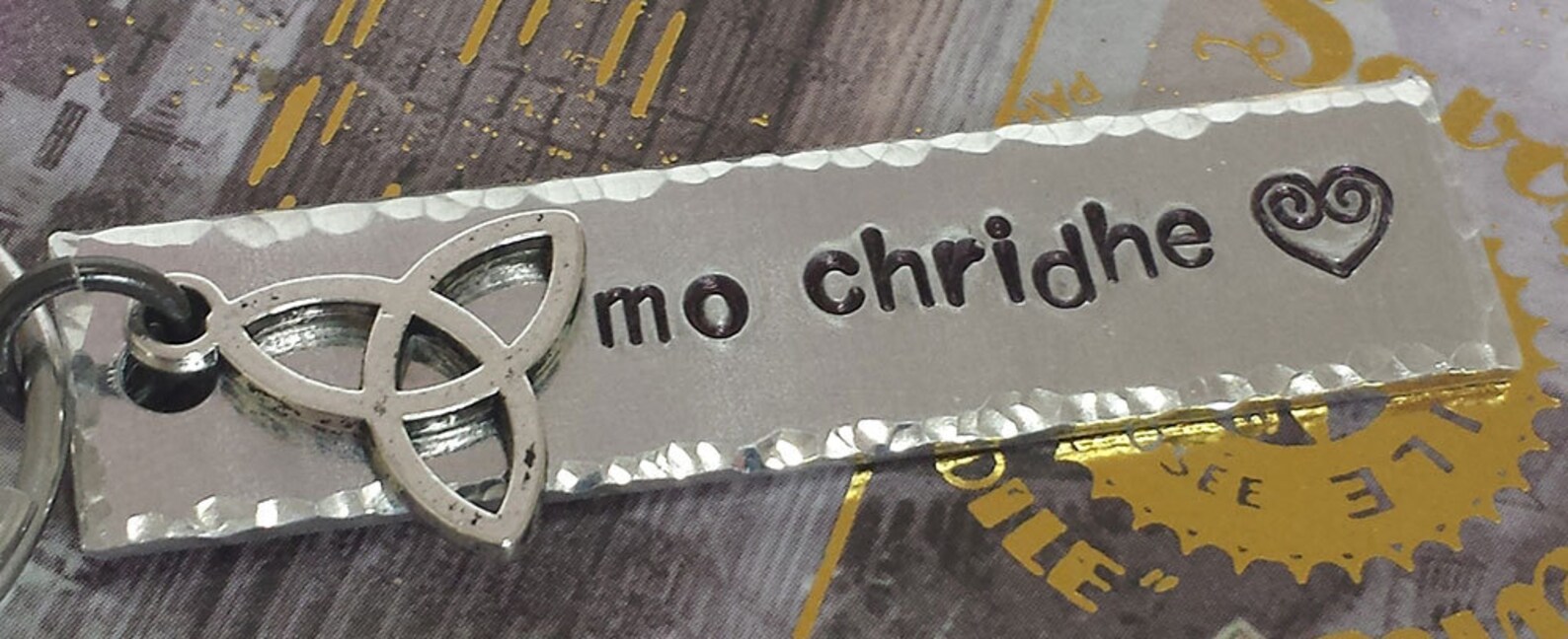 Mo Chridhe My Heart Scottish Gaelic Hand Stamped Aluminum - Etsy