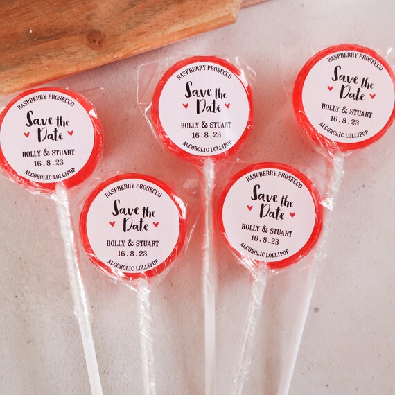 Personalised Alcoholic Lollipops Wedding Favours Wedding | Etsy
