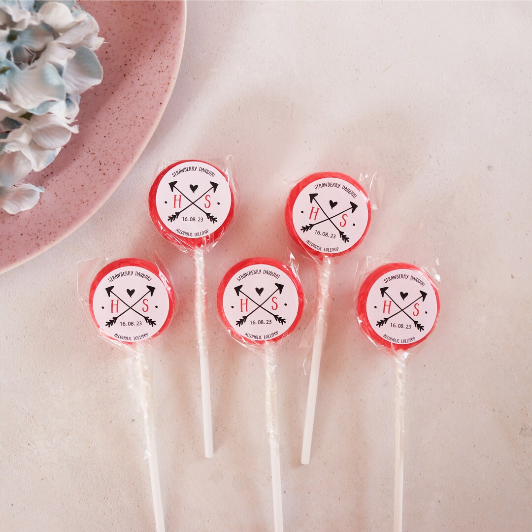 Personalised Alcoholic Lollipops - Wedding Favours - Wedding - Hen Do ...