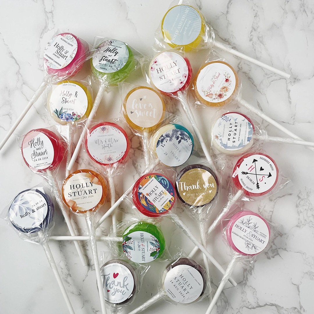 Wedding Alcoholic Lollipop Sample Box - Wedding Favours - Alcoholic ...