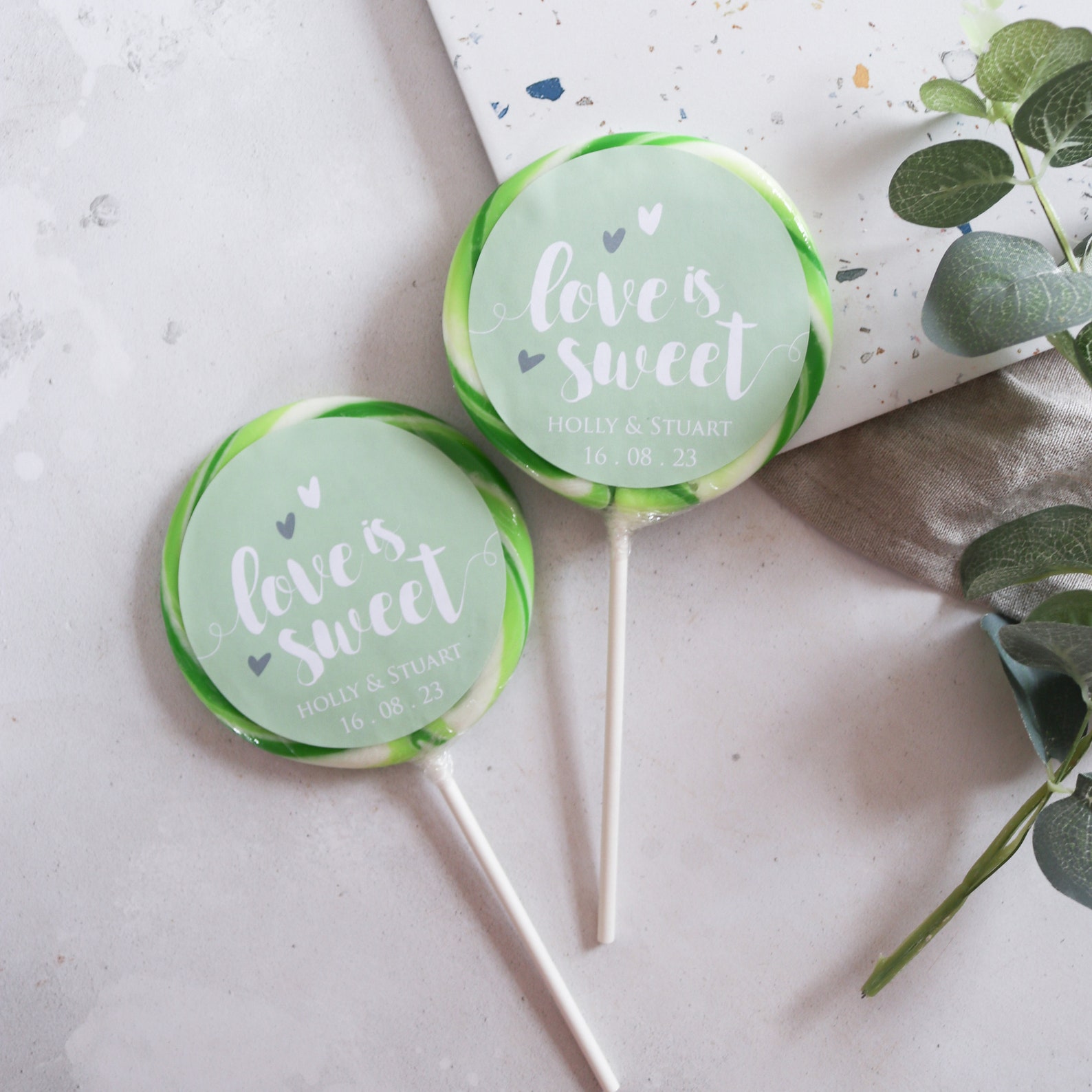 Personalised Alcoholic Wedding Favour Giant Lollipops - Love is Sweet ...