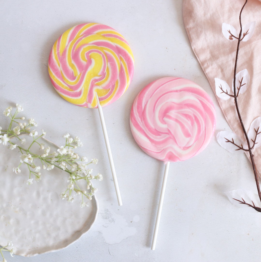 Sweets Duo Lollipop Set - Sweet Gift Set - Candy Floss - Rhubarb and ...