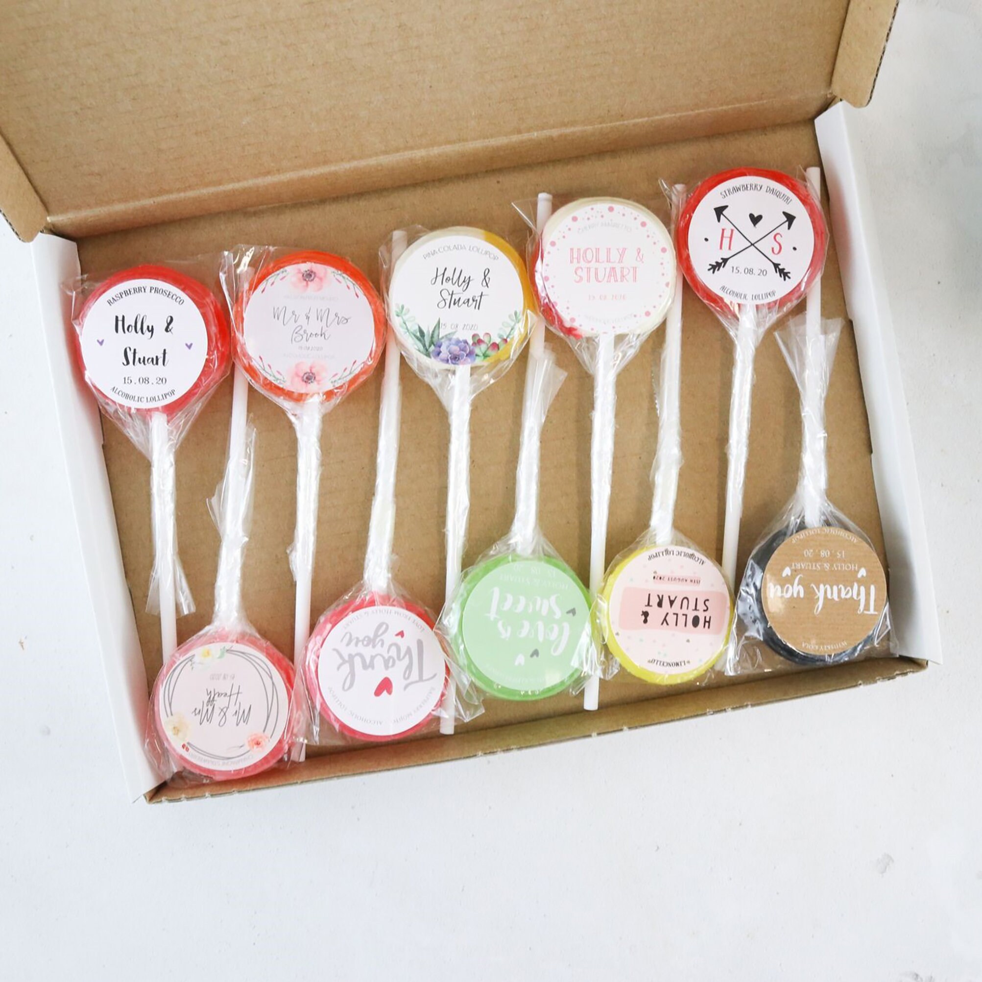 Wedding Alcoholic Lollipop Sample Box Wedding Favours | Etsy