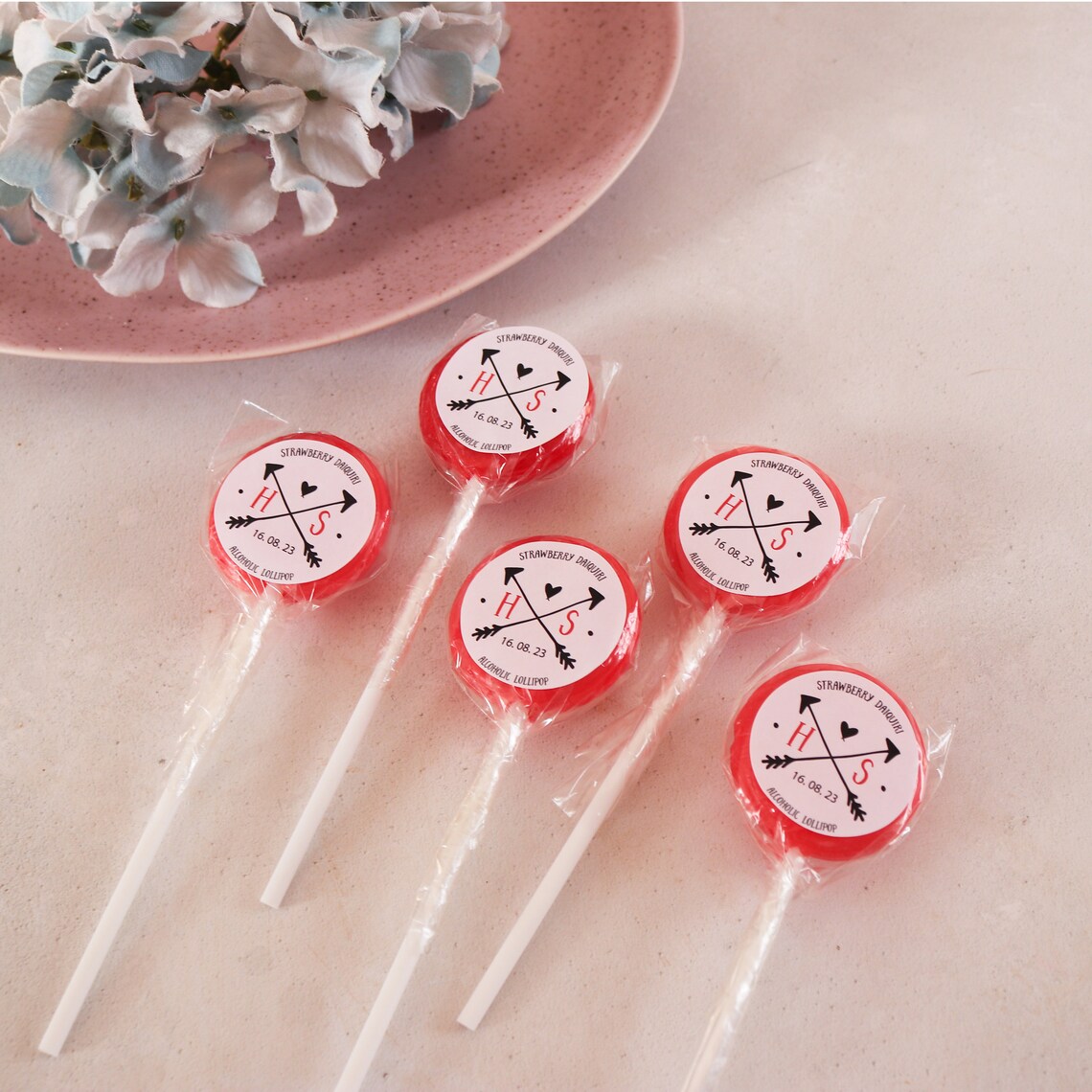 Personalised Alcoholic Lollipops Wedding Favours Wedding - Etsy