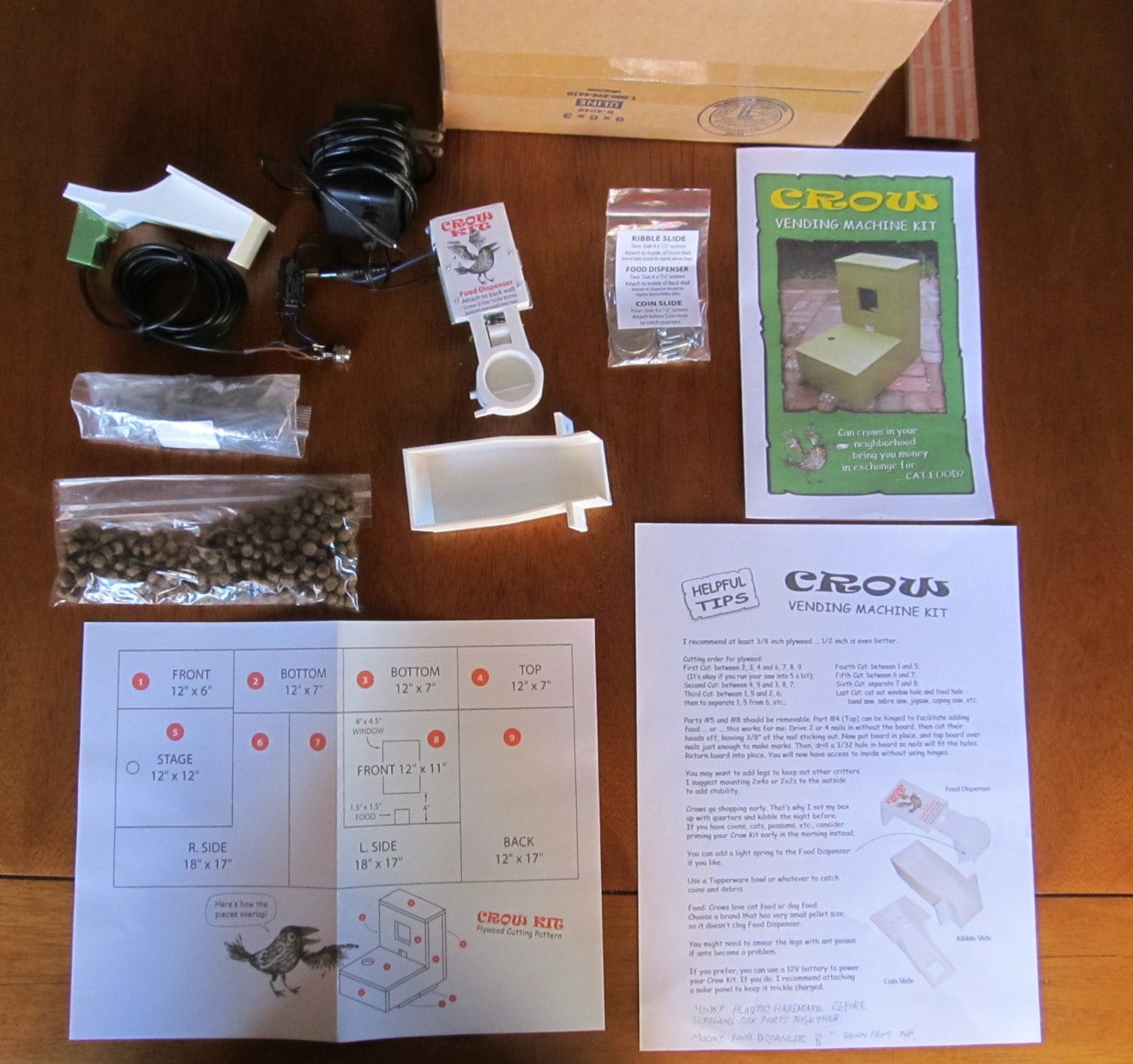Crow Box Vending Machine Kit * Crows Bring You MONEY * Study Crows ...