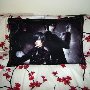 Kuroshitsuji: Ciel Phantomhive and Sebastian art Bed Pillow - Etsy