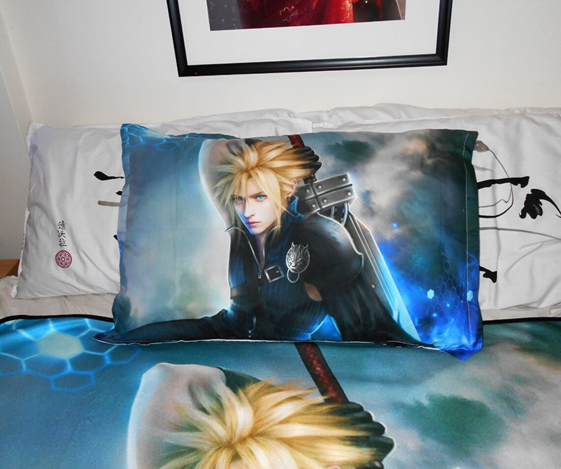 FF7 Cloud Strife Art Bed Pillow Case/cover - Etsy Canada
