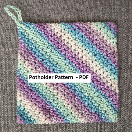 Crochet Potholder Pattern Double Sided PDF Download - Etsy