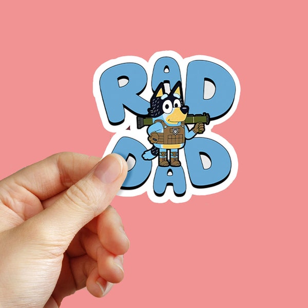 Bluey Dad Sticker for Father - Etsy