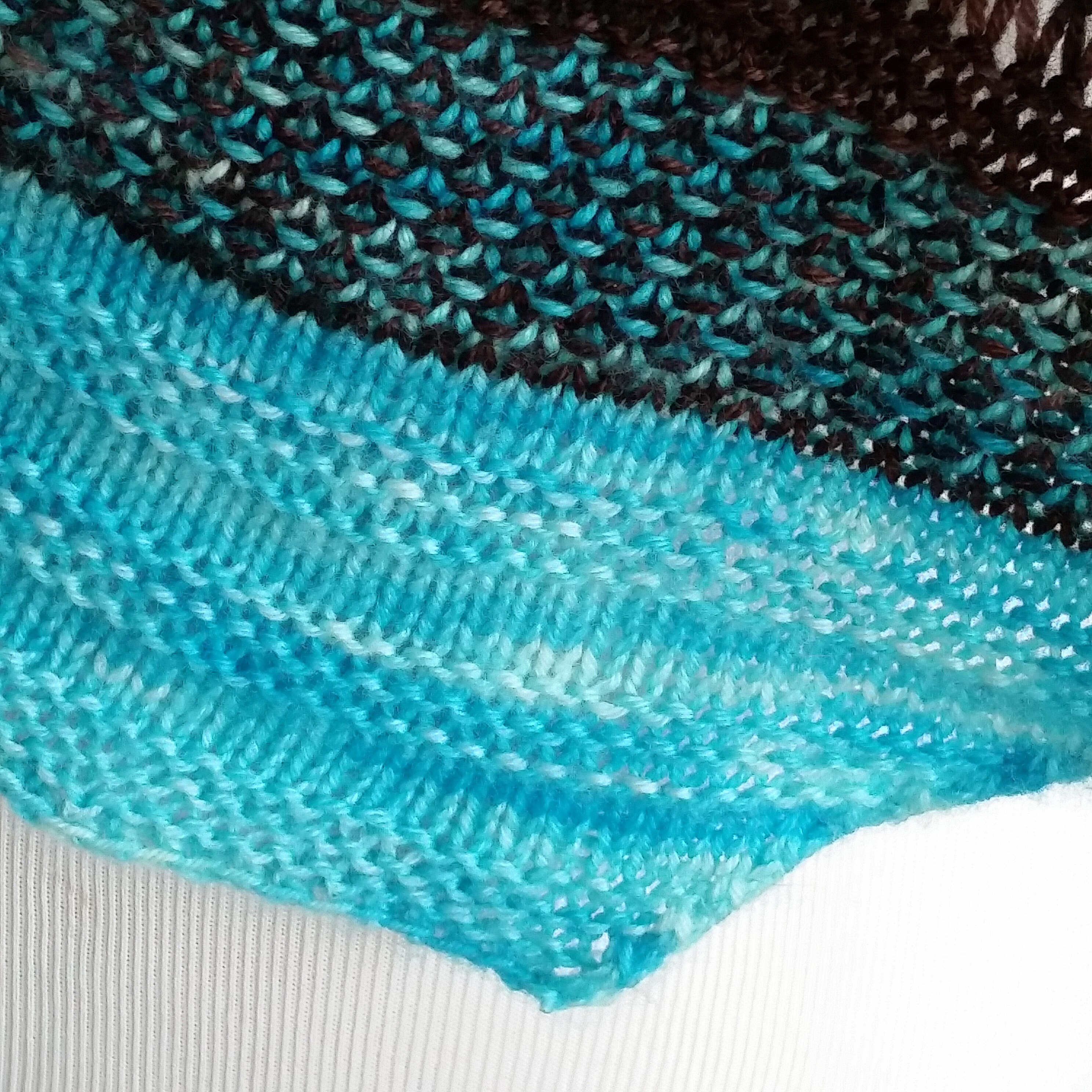 Shawl Knit Pattern Crescent Shawl Asymmetrical Shawl Color Block Shawl ...