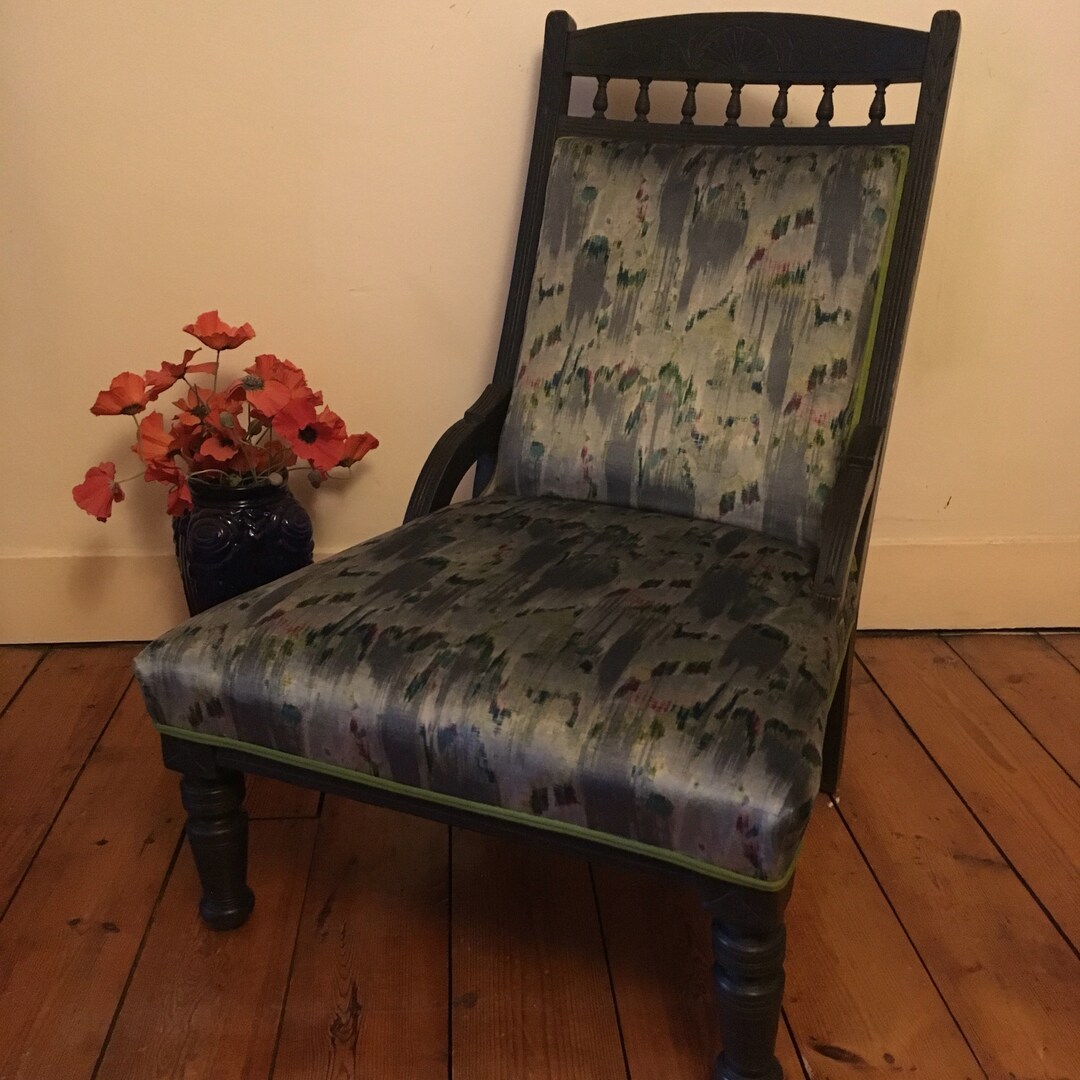 Edwardian Nursing Chair in Swaffer Velvet - Etsy UK