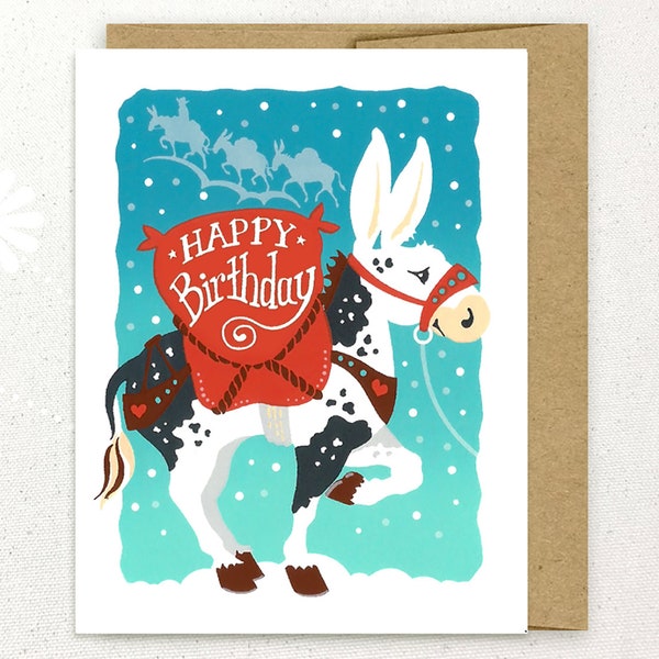 Mule Birthday Card - Etsy