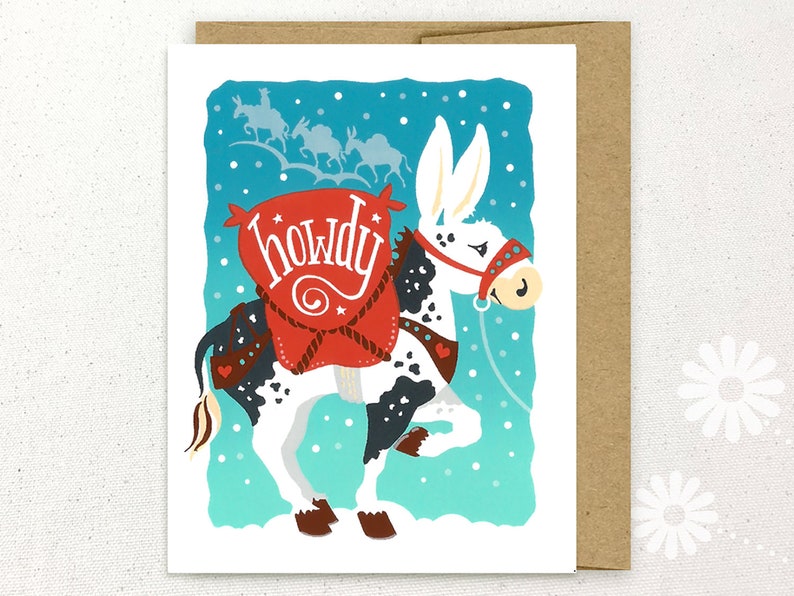 Pack Mule Birthday Card and Pack Mule Howdy Card - Etsy