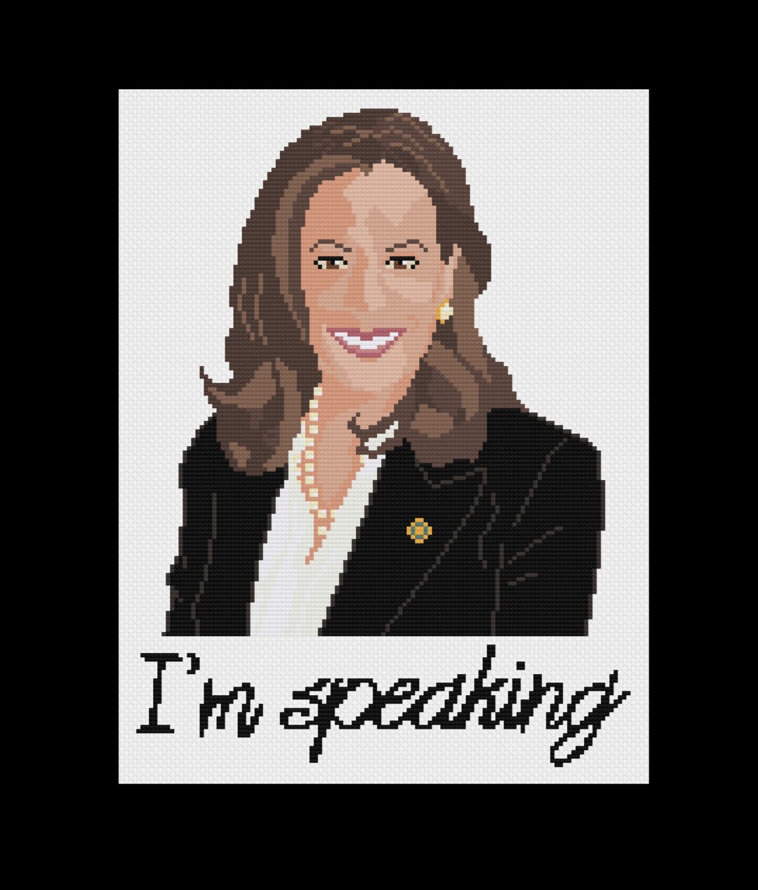 Kamala Harris - Cross Stitch Pattern - Etsy