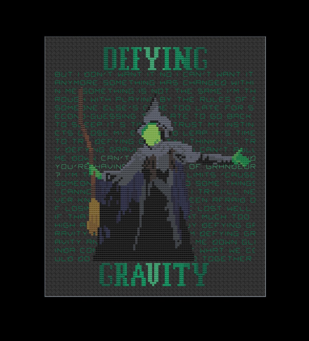 Defying Gravity - Wicked - PDF Cross Stitch Patterns - Etsy