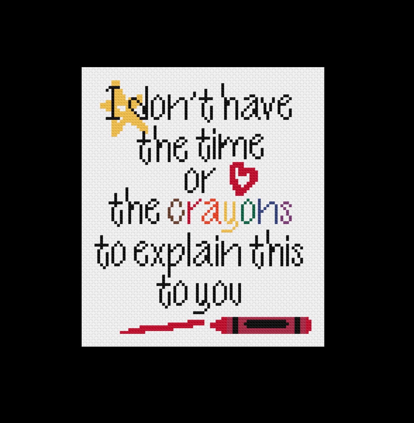 Crayons Cross Stitch Pattern - Etsy