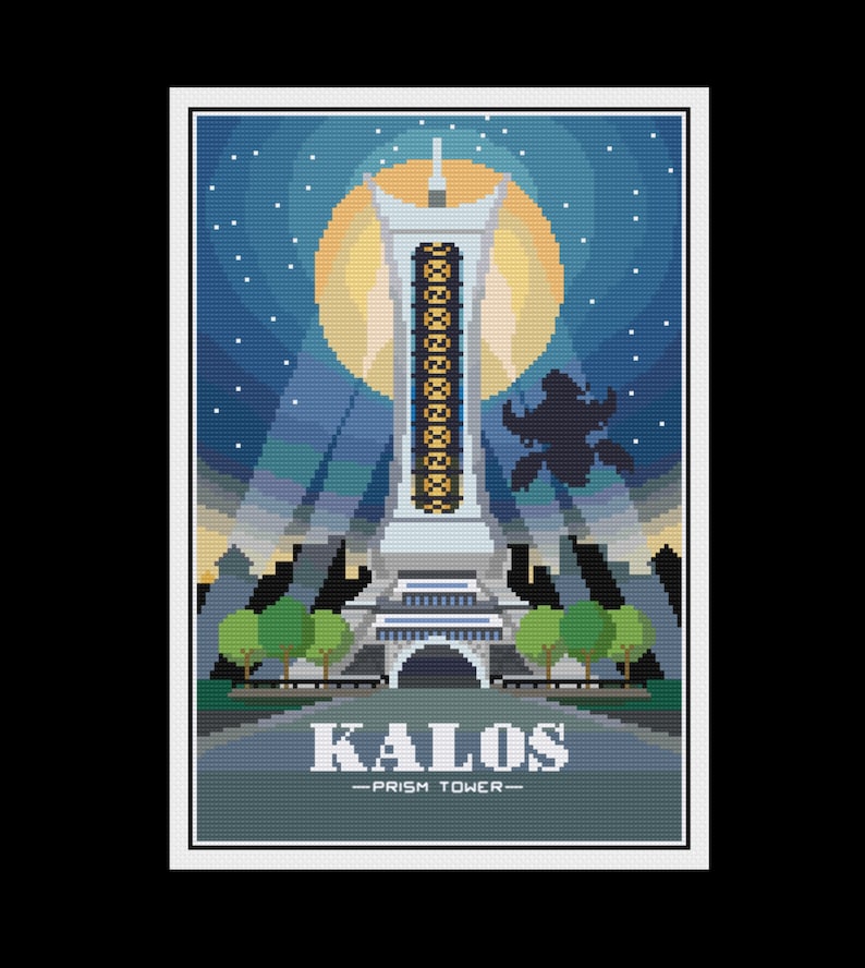 Kalos Region - Pokemon - Cross Stitch Pattern - Etsy