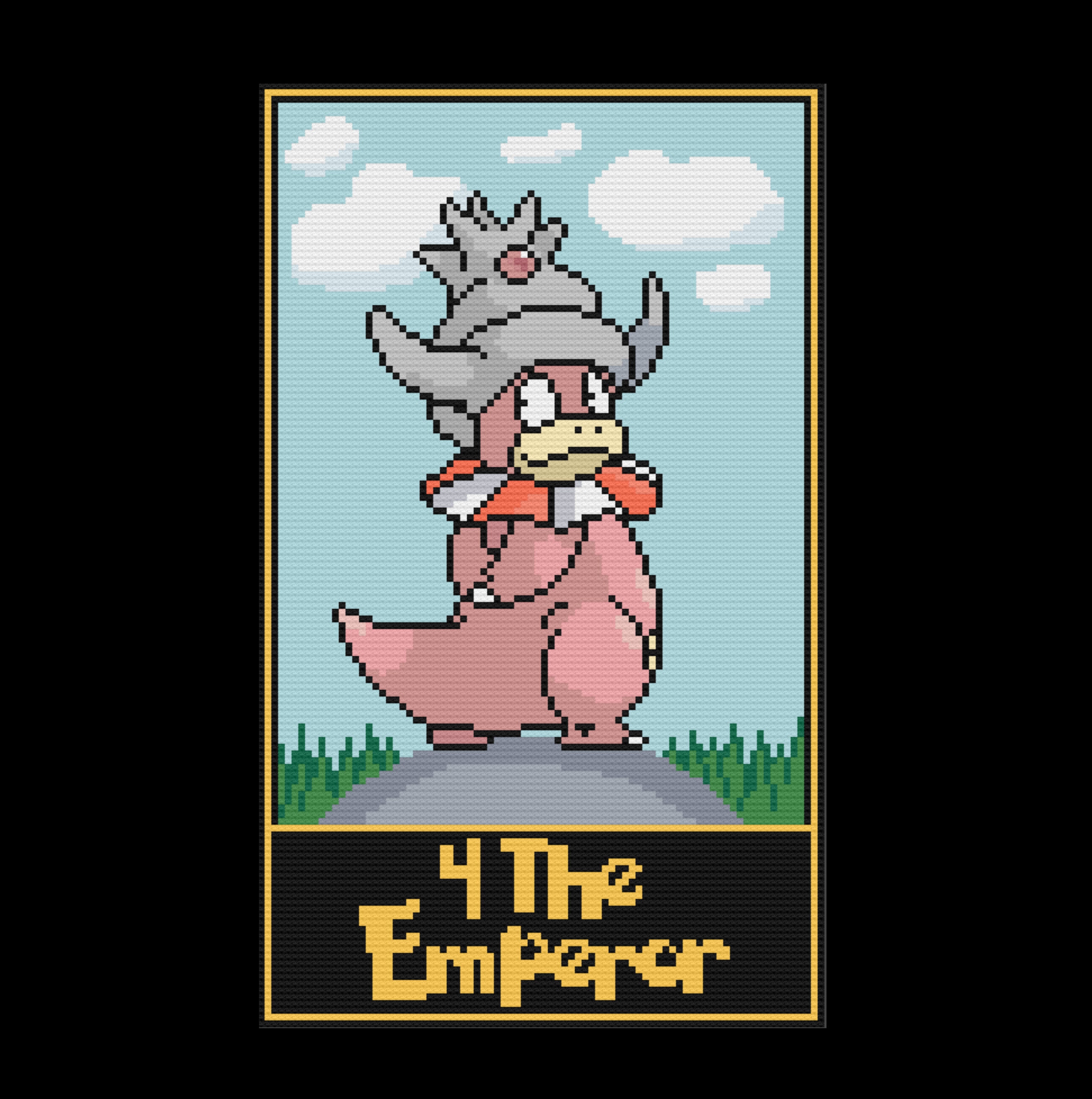 4 the Emperor Pokemon Tarot Cross Stitch Pattern - Etsy UK