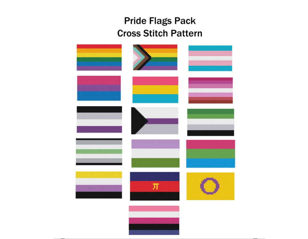 Pride Flags Pack - Cross Stitch Pattern - Etsy