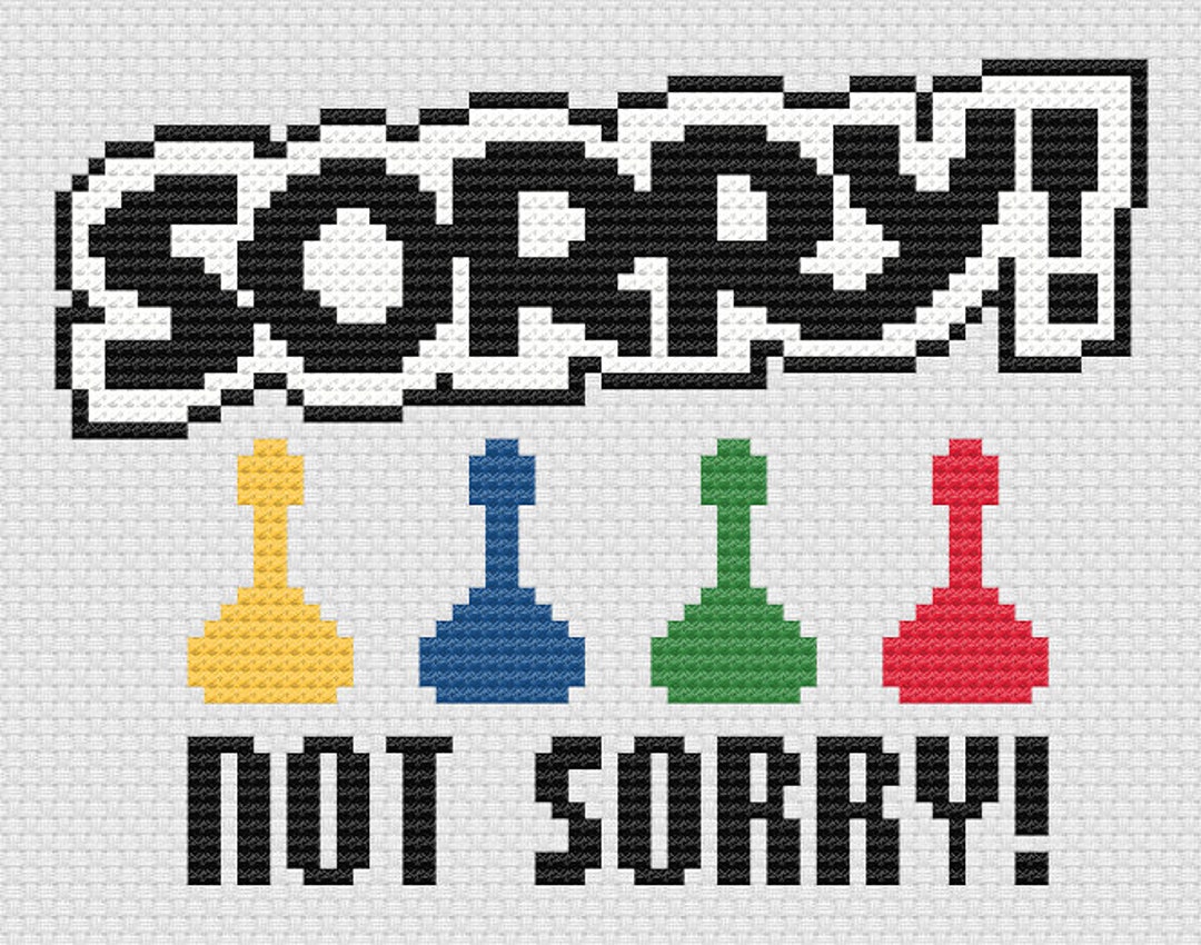 Sorry Not Sorry - PDF Cross Stitch Patterns - Etsy